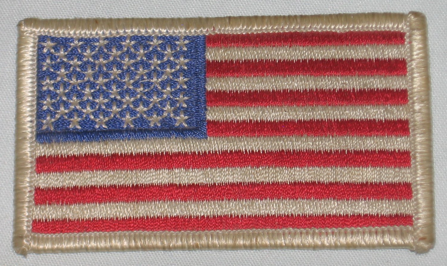 American Flag Iron On Embroidered Patch 3-1/4 x 2 NEW