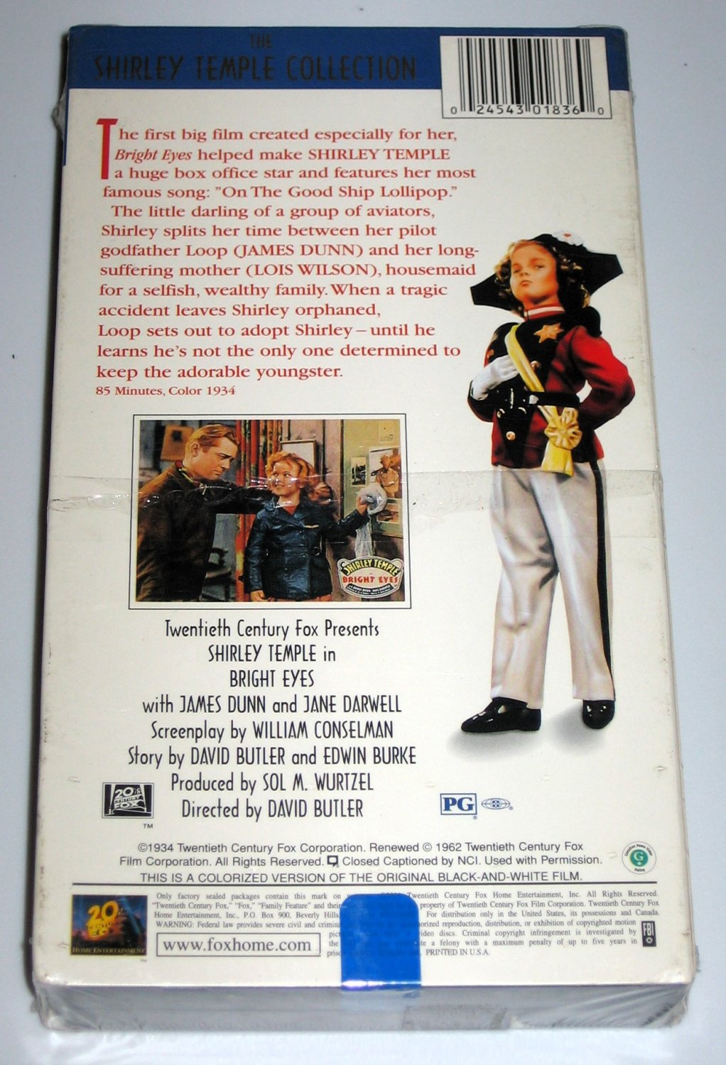 Shirley Temple Bright Eyes VHS Movie NEW Factory Sealed