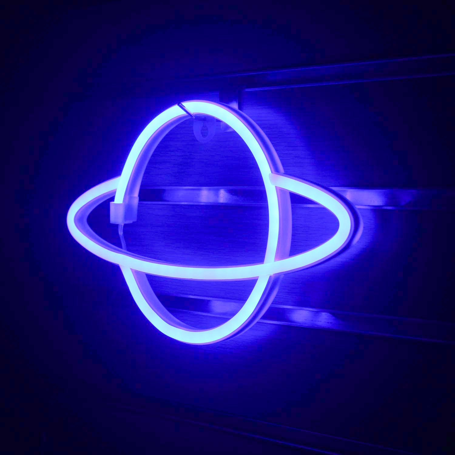 Blue Planet LED Neon Sign, Planet Neon Wall Light