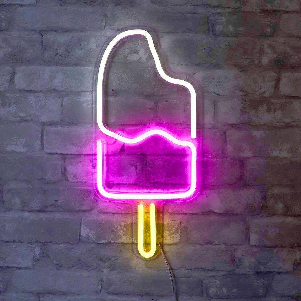 Pink Popsicle LED Neon Sign, Popsicle Neon Wall Light