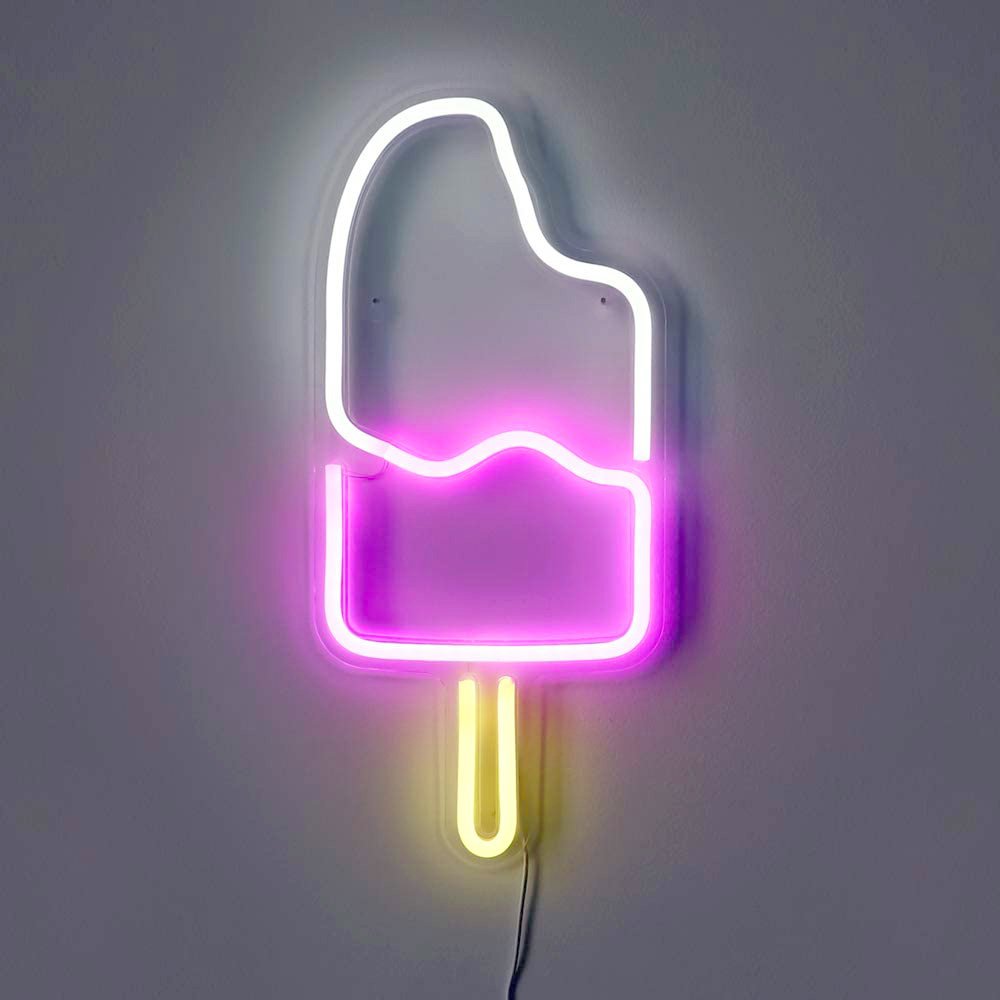 Pink Popsicle LED Neon Sign, Popsicle Neon Wall Light