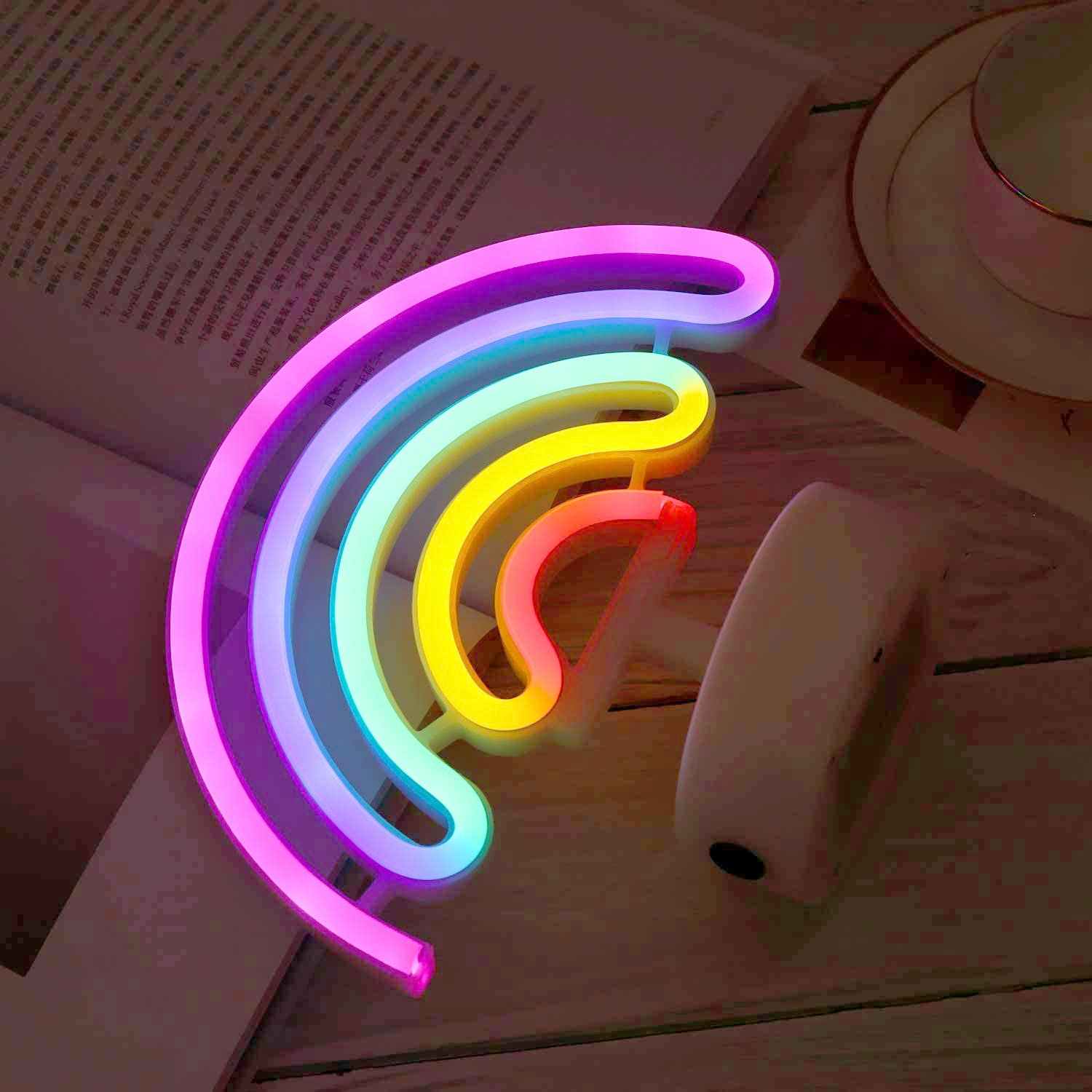 Rainbow LED Neon Lamp, Rainbow Neon Lamp, Rainbow Desk Lamp