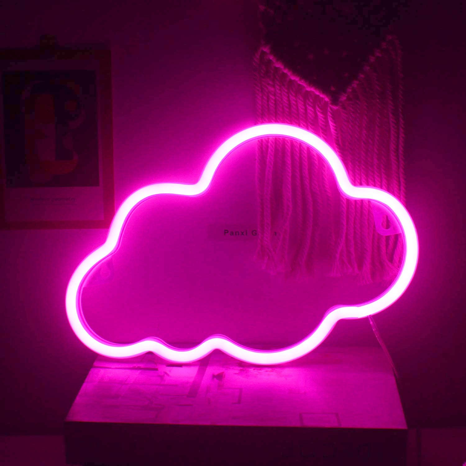 Pink Cloud LED Neon Sign, Cloud Neon Lamp, Pink Wall Light