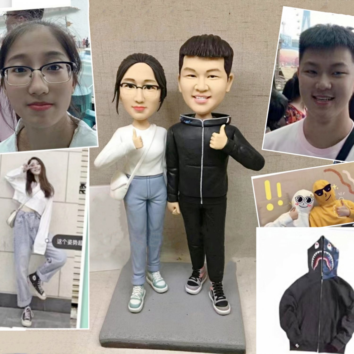 Custom Handmade 3D art Doll, Personalized Wedding Figurine For Couples ...