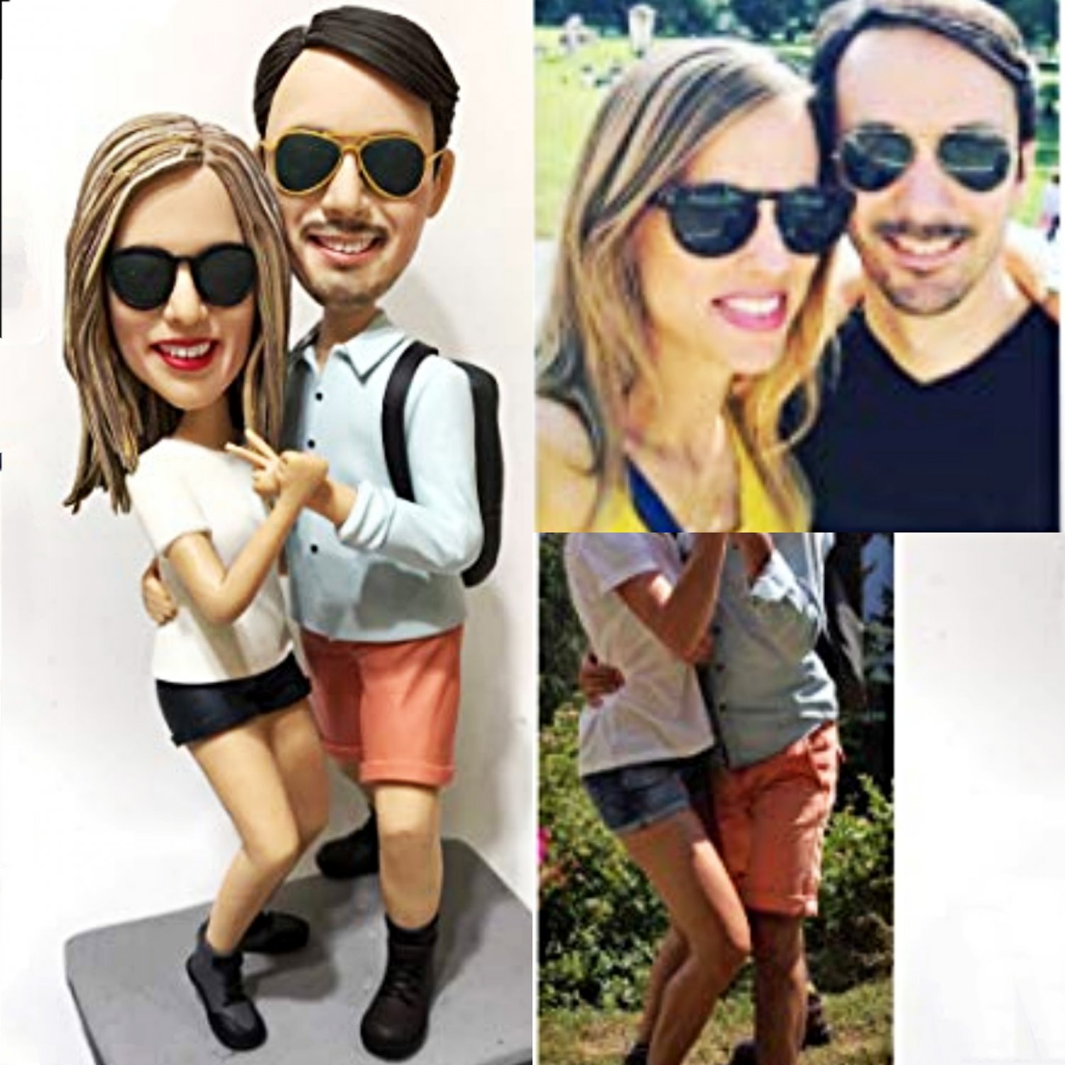 Custom Handmade 3D art Doll, Personalized Wedding Figurine For Couples ...