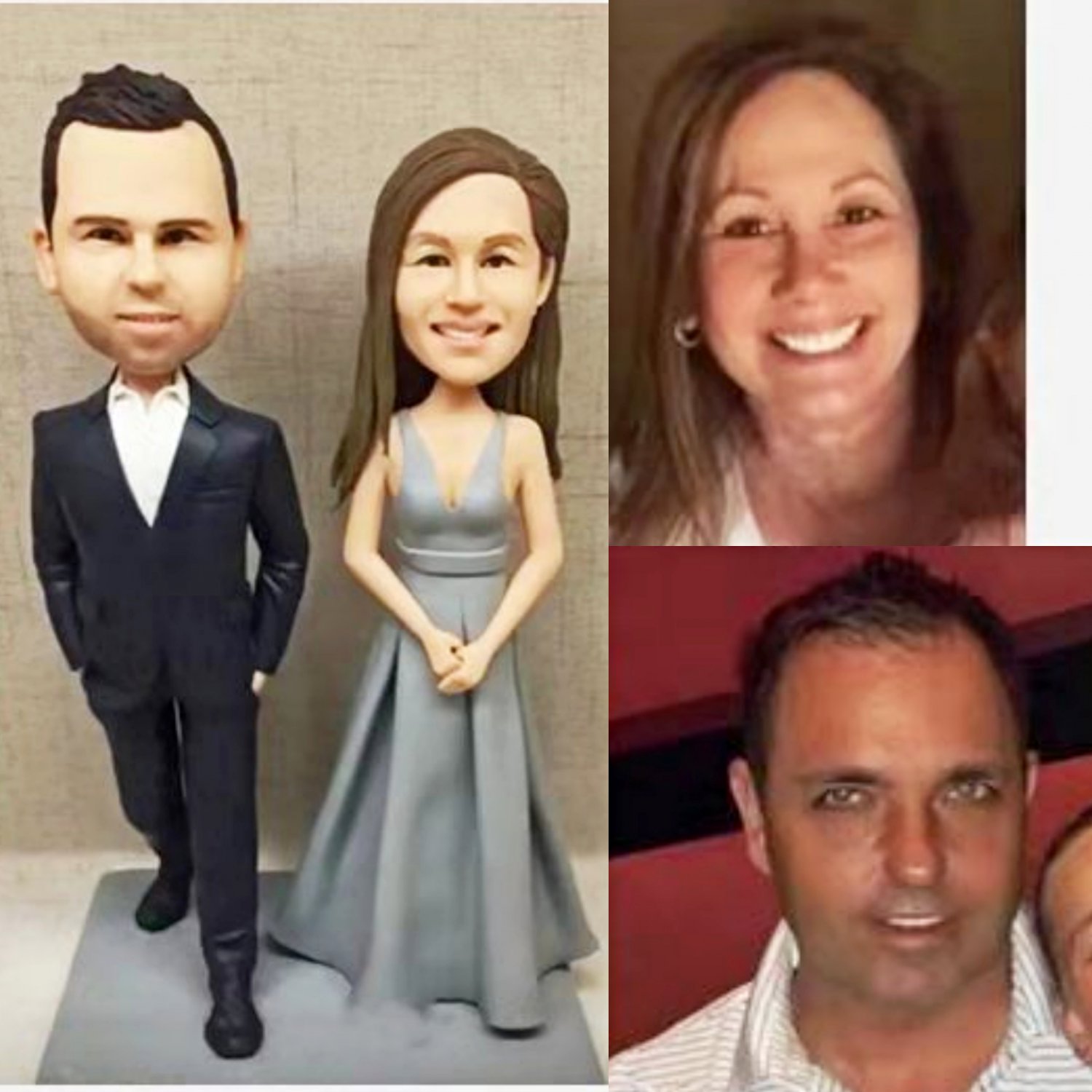 Custom Handmade 3D art Doll, Personalized Wedding Figurine For Couples ...