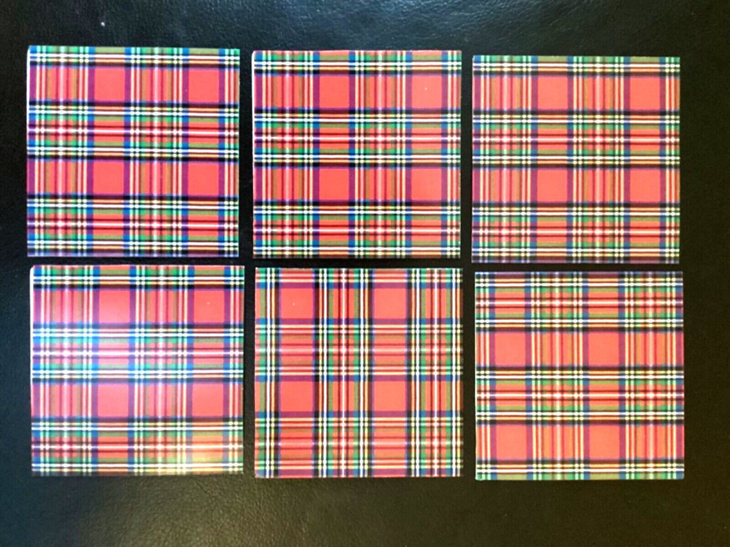 6 Tartan Gift Tags Birthday Christmas Red Plaid Scotland Cardstock ...