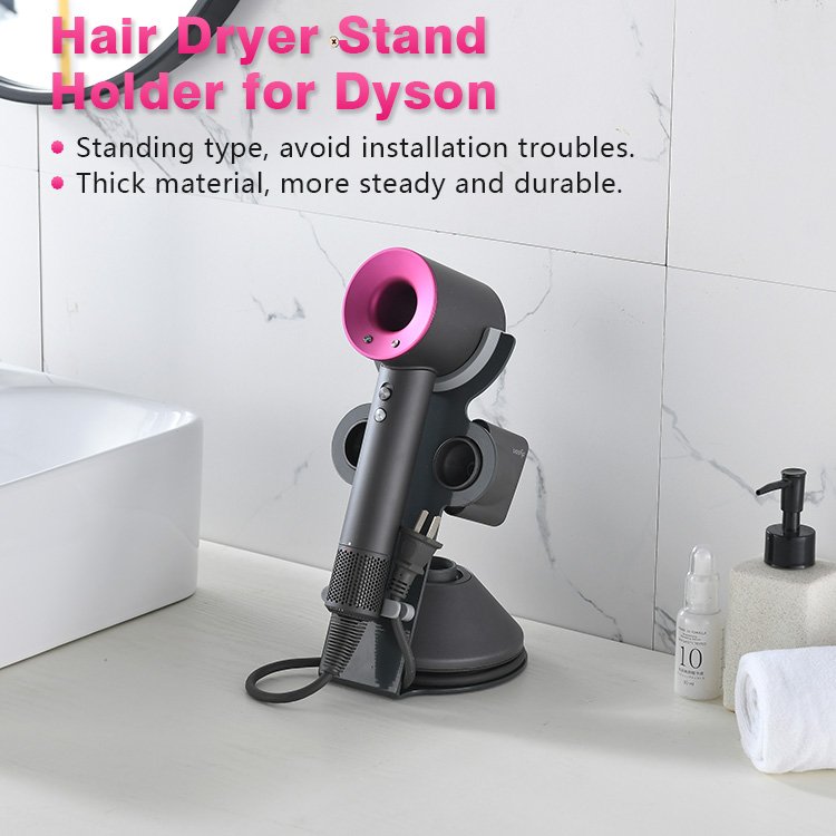 Modern Home Organizer Metal Stand Hair Dryer Holder Super Magnetic ...
