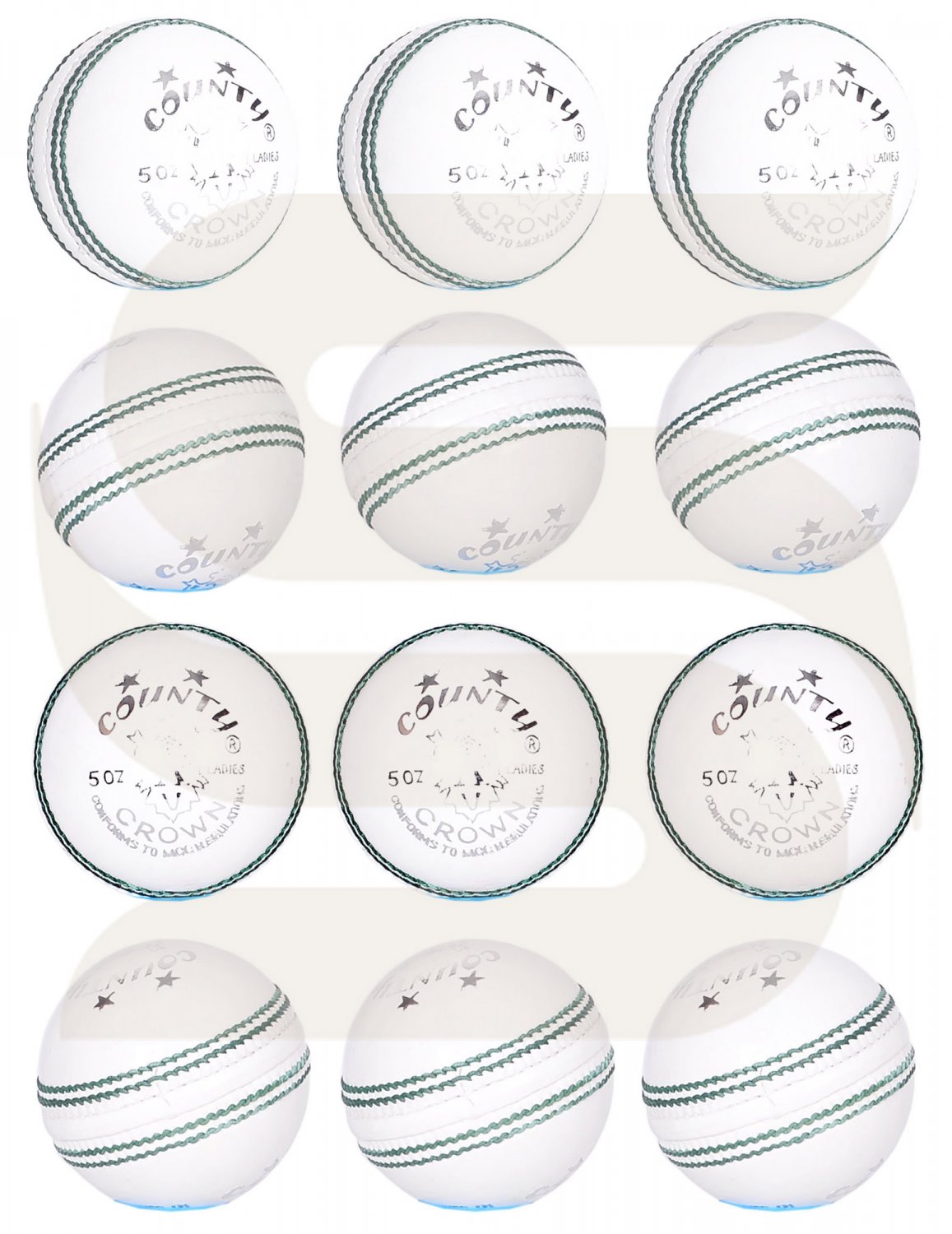 Ladies White Cricket Balls Hand Stitched Ball 5.0 OZ Club County ...