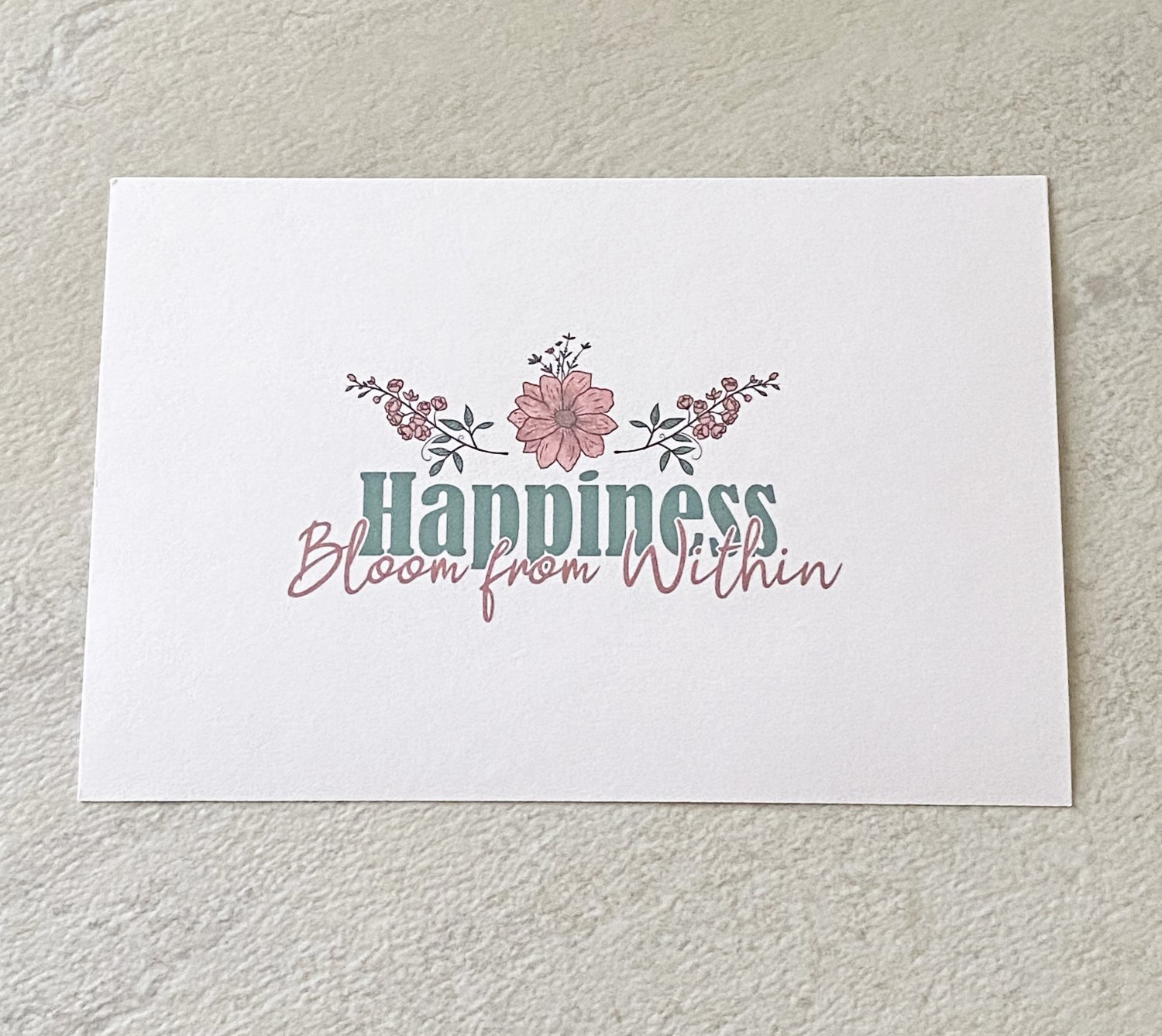 Happiness Bloom from Within Friendship Theme Stationery Postcards 6 ...
