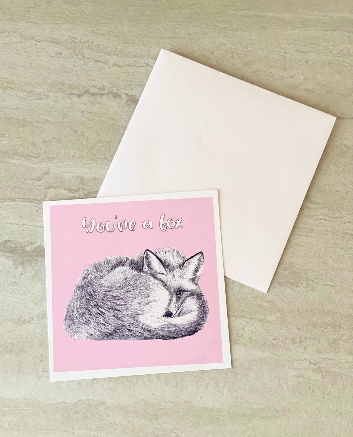 You're A Fox Greeting Message Notecards with envelopes