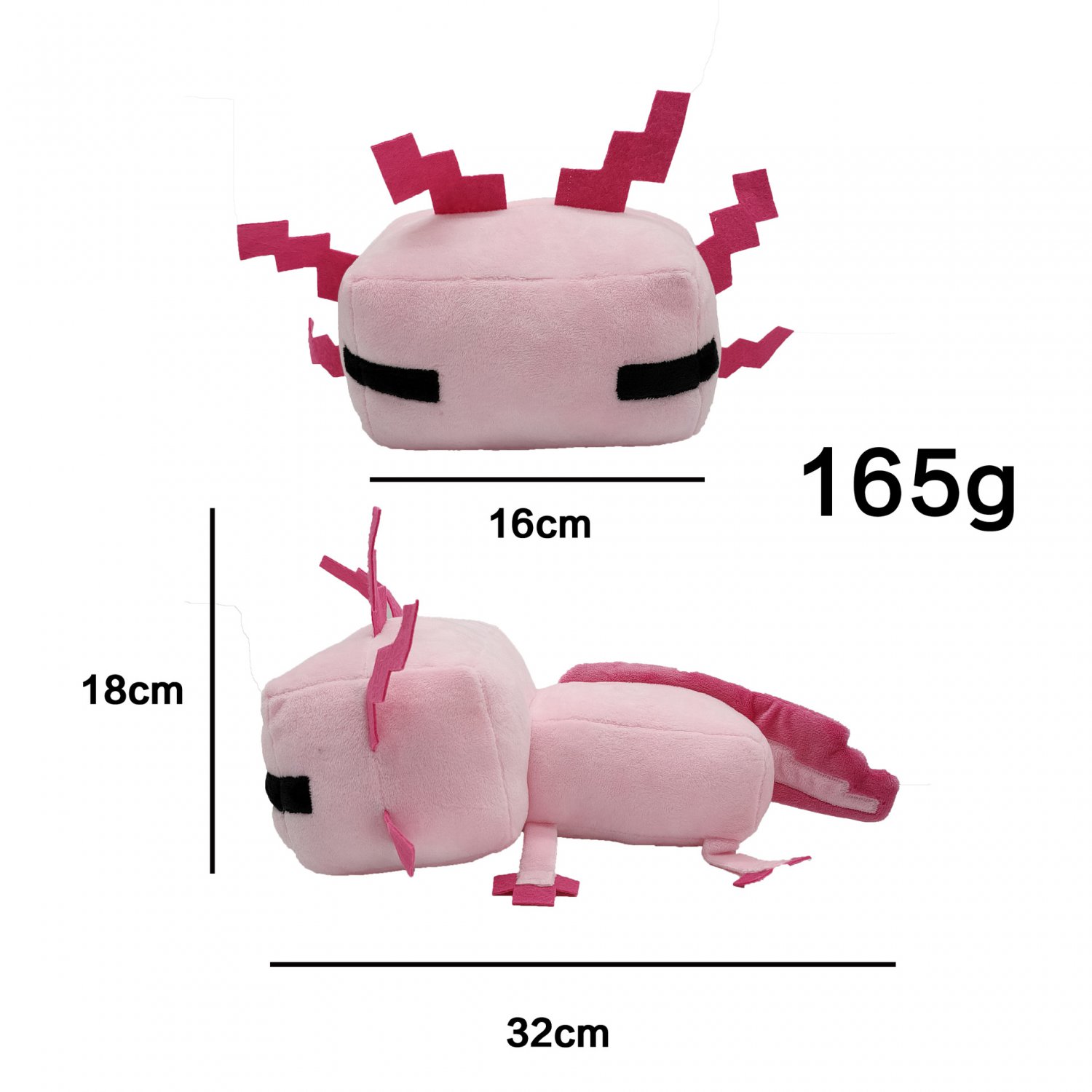 Mojang Mattel Pink Axolotl Stuffed Animal Plush 12" Soft Zoom Jungle