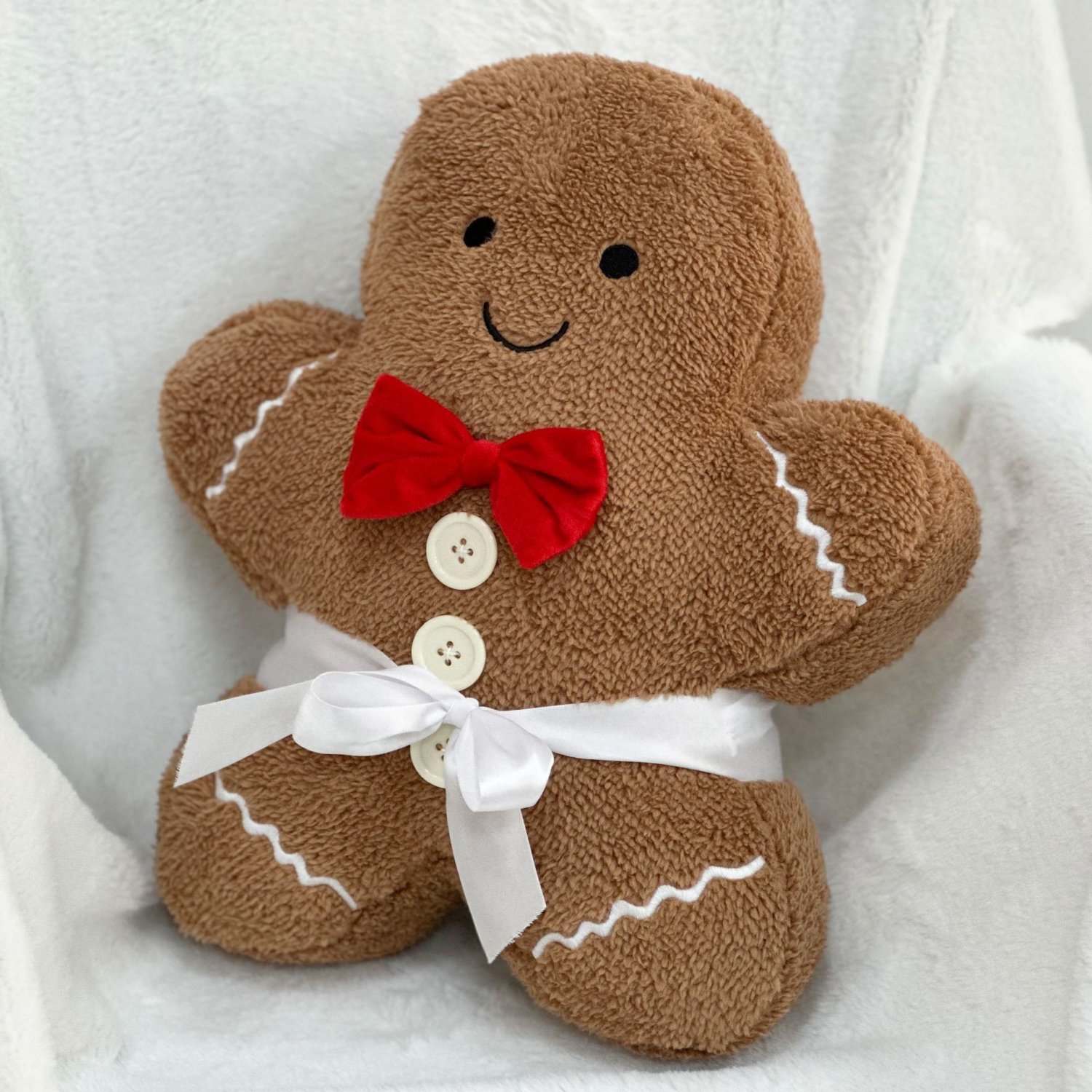 Gingerbread Boy & Girl Christmas Pillow Plush Doll Toy Stuffed Pillow ...