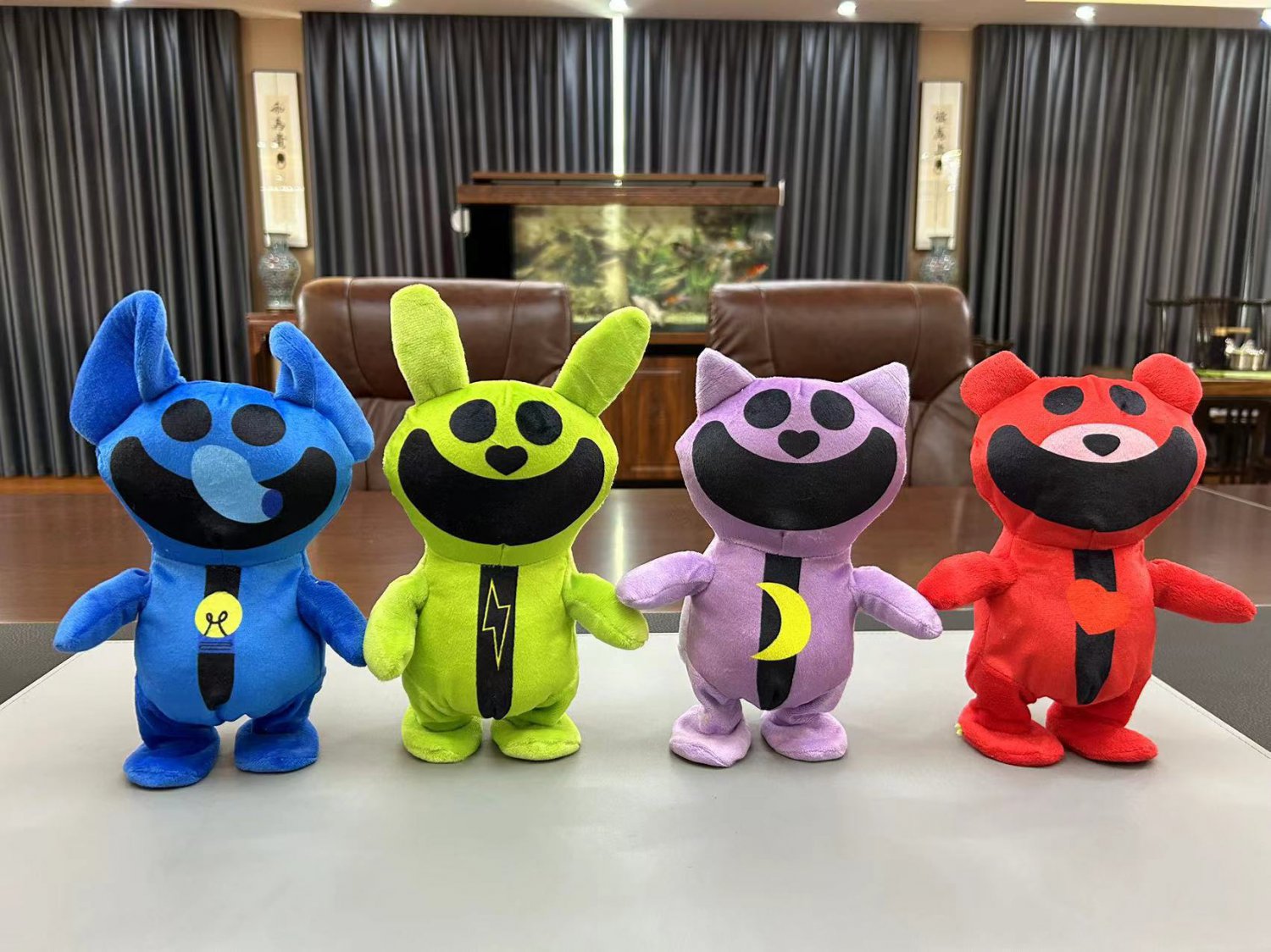 Electric Rechargeable Moving Poppy Playtime Plush Toy USB Smiling Critters