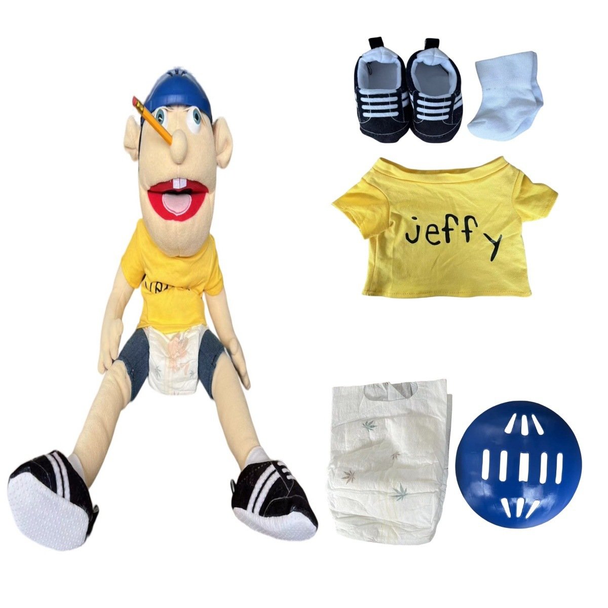 23" Jeffy Puppet Jeffy Hand Puppet Plush Toy Stuffed Doll Kids Birthday ...