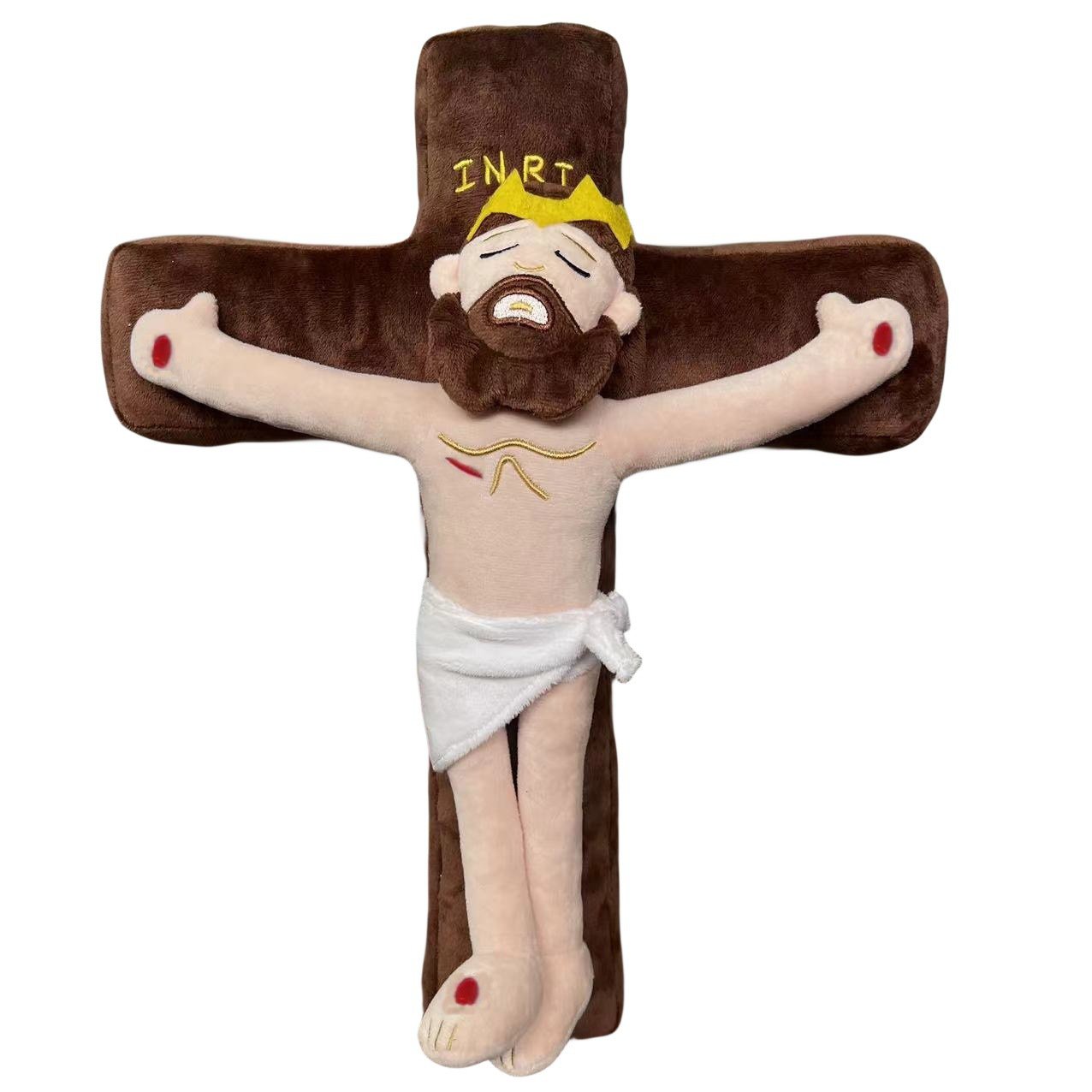 Jesus Plush Doll Cross Stuffed Doll Catholic Easter Gifts Christ ...