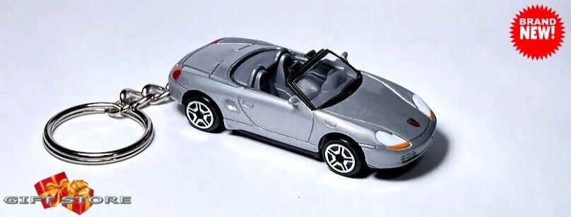 VERY RARE HTF GIFT KEY CHAIN RING SILVER PORSCHE BOXSTER NEW CUSTOM LTD ...