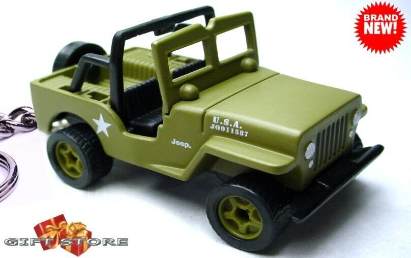 RARE KEYCHAIN GREEN TOP WILLYS AMC JEEP CJ NEW CUSTOM Ltd EDITION GREAT ...