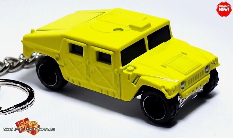 RARE KEYCHAIN YELLOW HUMMER H1 HUMVEE ARMY/CIVILIAN CUSTOM Ltd GREAT GIFT