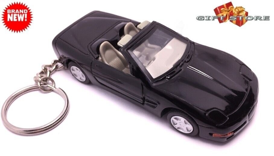 HTF KEYCHAIN 98~05 BLACK CHEVY CORVETTE C5 CONVERTIBLE CUSTOM Ltd GREAT ...
