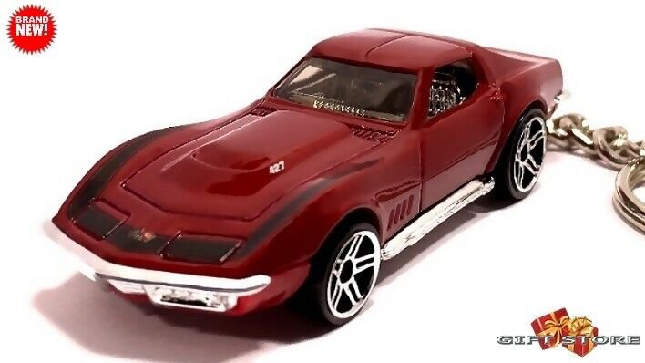 RARE KEYCHAIN DARK RED CHEVY CORVETTE C3 CUSTOM Ltd Ed️GREAT GIFT️