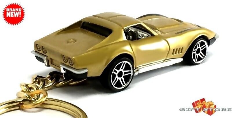 RARE KEYCHAIN GOLD CHEVY CORVETTE C3 CUSTOM Ltd Ed.️GREAT GIFT️