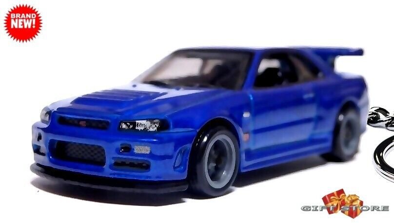 VERY RARE KEYCHAIN NISSAN SKYLINE GTR GT R R34 PAUL WALKER CAR NICE GIFT