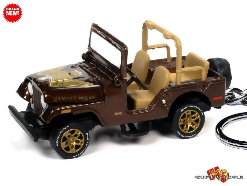 RARE KEYCHAIN BROWN WILLYS CJ5 KAISER JEEP AMC CUSTOM Ltd Ed. GREAT GIFT