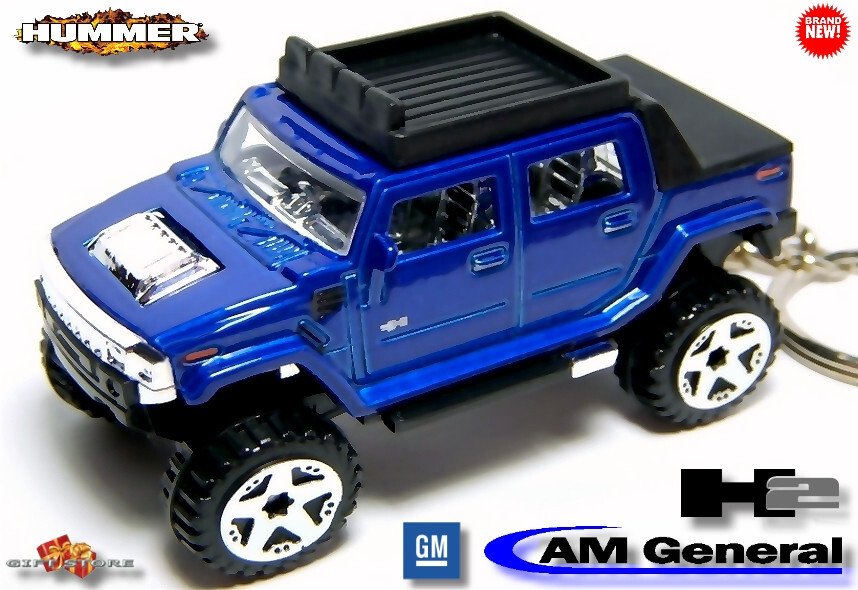 RARE KEYCHAIN BLUE HUMMER H2 SUT 4X4 TRUCK CUSTOM Ltd Ed.GREAT GIFT