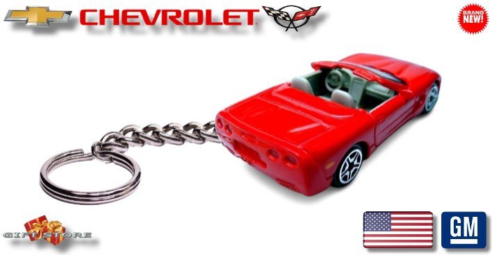 RARE KEYCHAIN 98~05 RED CHEVY CORVETTE C5 CONVERTIBLE GREAT GIFT