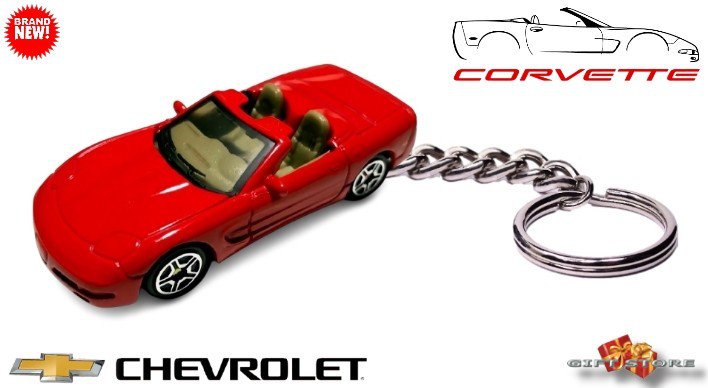 RARE KEYCHAIN 98~05 RED CHEVY CORVETTE C5 CONVERTIBLE GREAT GIFT