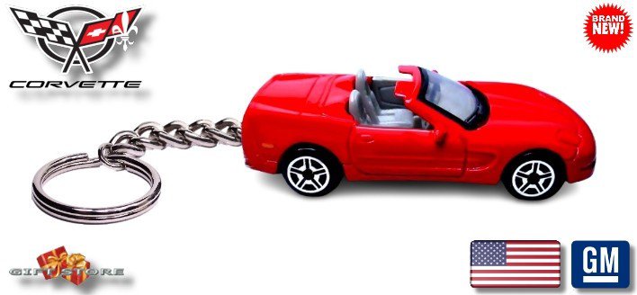 RARE KEYCHAIN 98~05 RED CHEVY CORVETTE C5 CONVERTIBLE GREAT GIFT