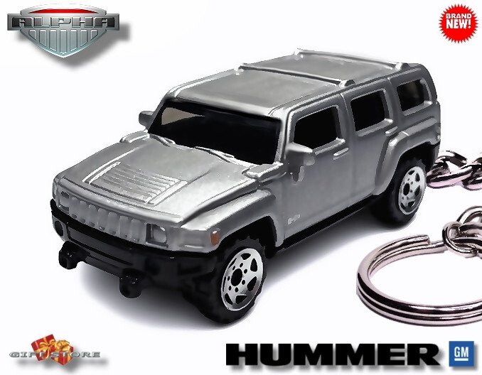 RARE KEYCHAIN SILVER HUMMER H3 ALPHA 4X4 CUSTOM Ltd Ed.NICE GIFT
