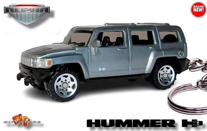 RARE KEYCHAIN SILVER HUMMER H3 ALPHA 4X4 CUSTOM Ltd Ed.NICE GIFT