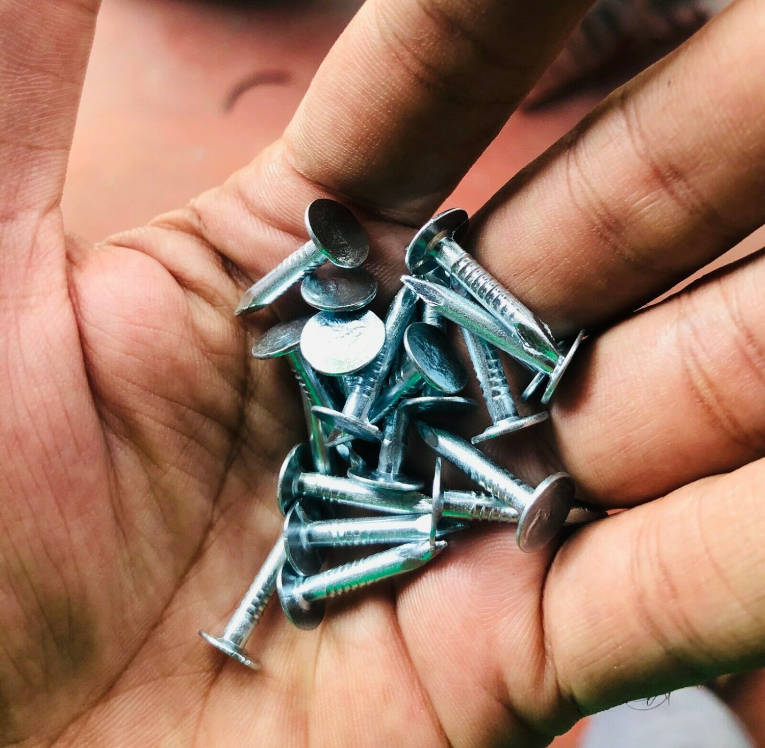 100 nails Electro Galvanized Clout Nail Roofing Nails Roof Flat Head ...