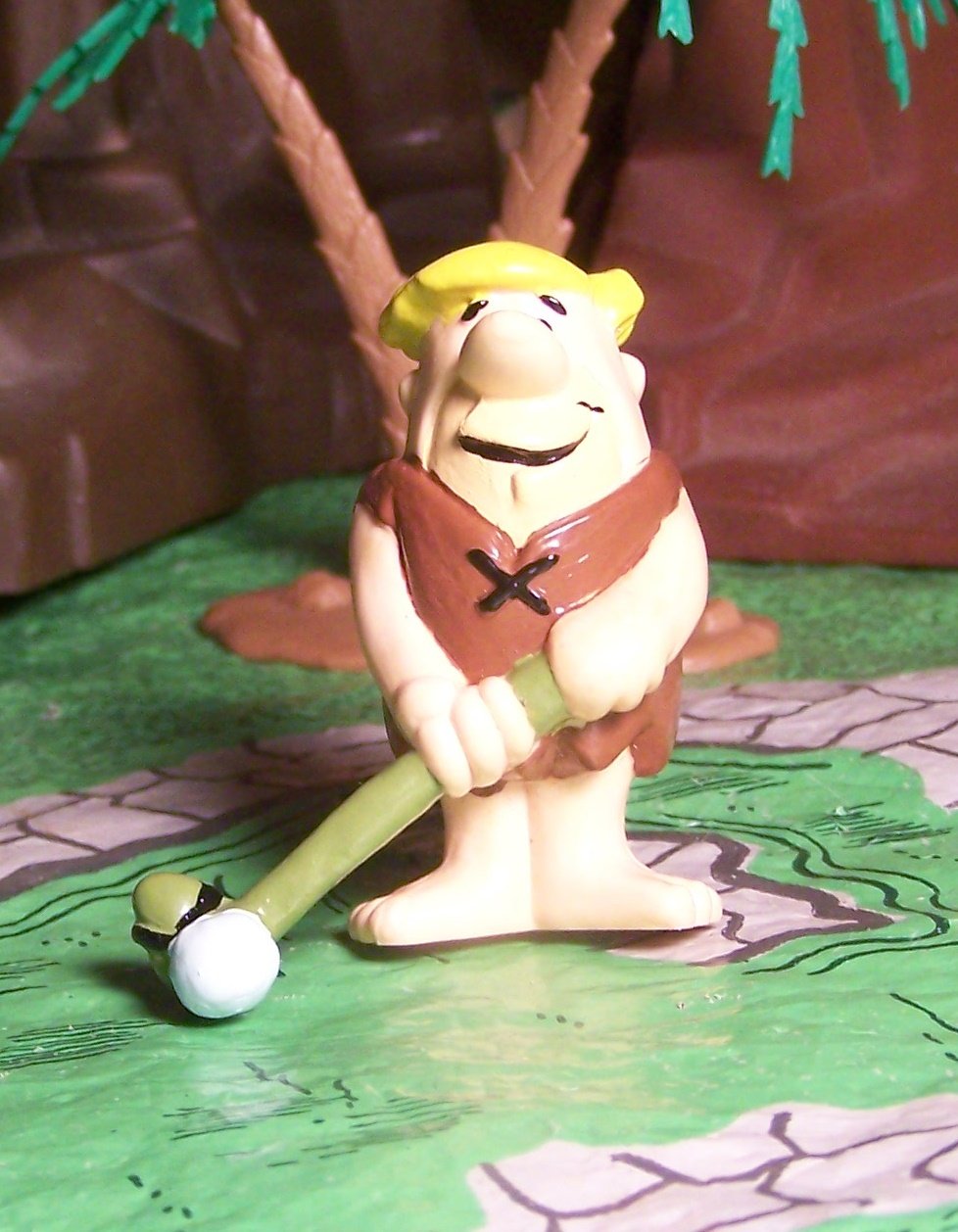 Marx 1991* Flintstones Playset - Barney Rubble Golfing, Multicolored (9 ...