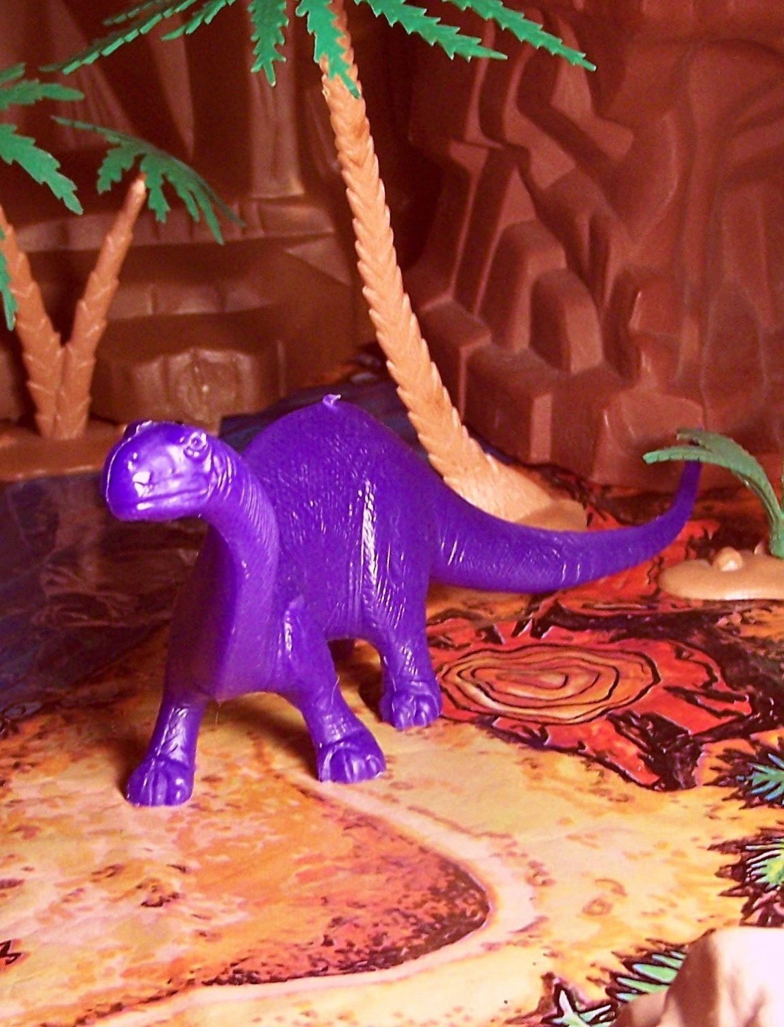 Marx Type I (1955/1991*) Brontosaurus Dinosaur, Dark Purple Flintstones ...