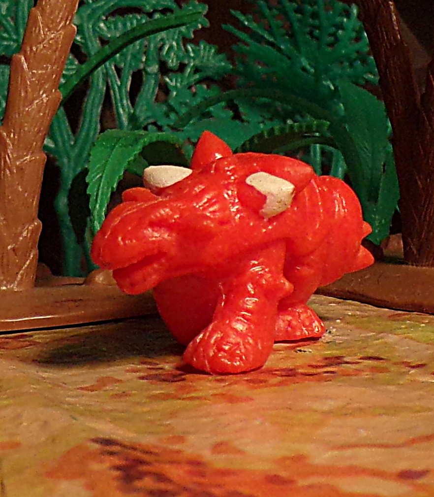1987 Panosh (aka Dino Mites) Caricature #22 Dull Orange Euplocephalus ...