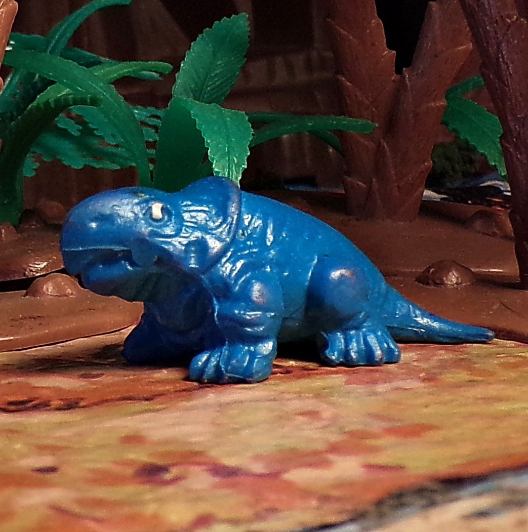 1987 Panosh (aka Dino Mites) Caricature #39 Dark Blue Protoceratops (5 ...