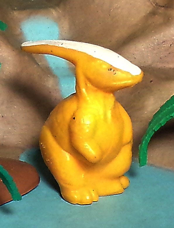 1987 Panosh (aka Dino Mites) Caricature #24 Yellow Parasaurolophus (5-5-22)