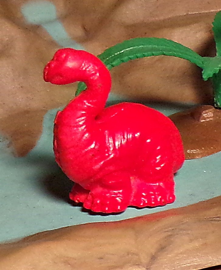 Post-1987 Panosh (aka Dino Mites) Caricature #38 Bright Red Sauropod (5 ...