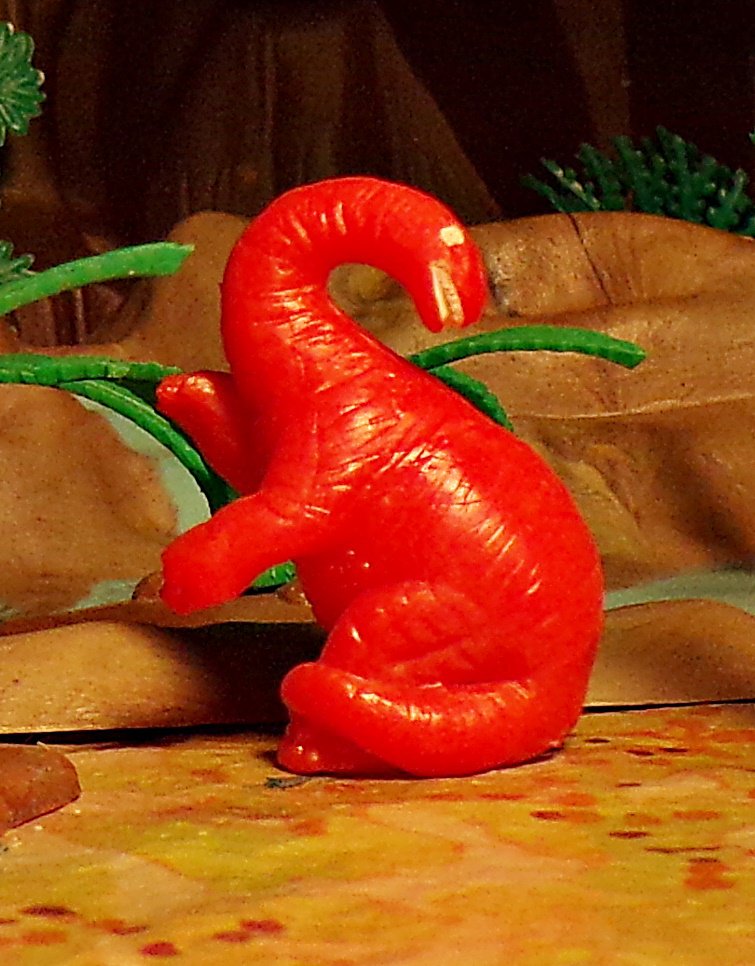 1987 Panosh (aka Dino Mites) Caricature #30 Orange Reared Sauropod (5-6-22)