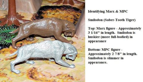 Marx (1961/1971*) Saber Tooth Tiger (Smilodon) Waxy Light Gray ...