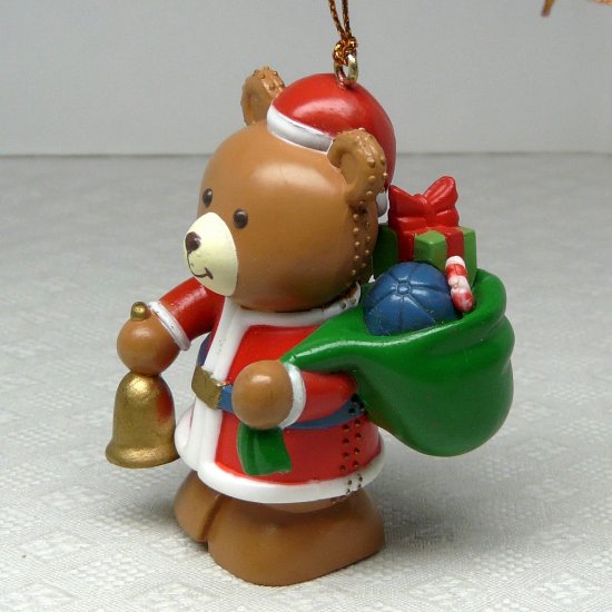 Christmas ornament Matrix Industries Santa Bear with gifts 1993
