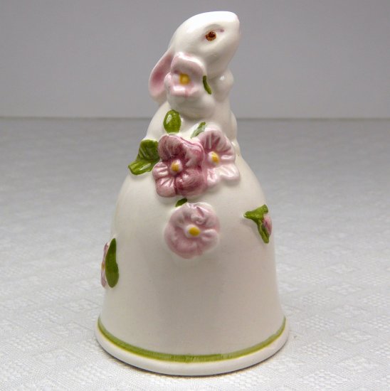 Vintage Avon pottery bell Bunny Collection 1984 Spring Easter