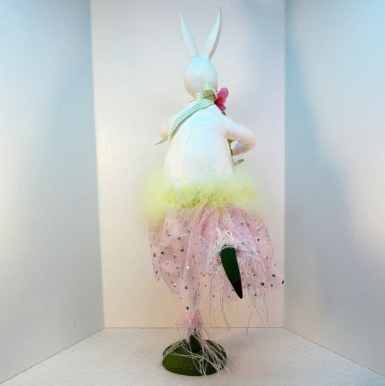 Rabbit dancing in a tutu ballerina figurine ballet unique elegant