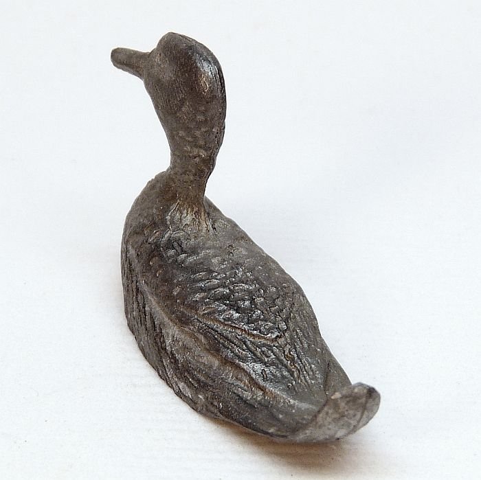 Vintage Pewter duck figurine