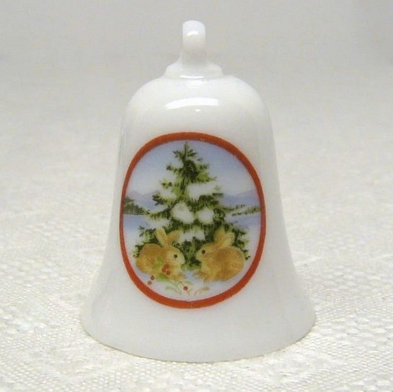 Vtg 1990 Thimble Bell 1 Hallmark Miniature Keepsake Christmas Ornament ...