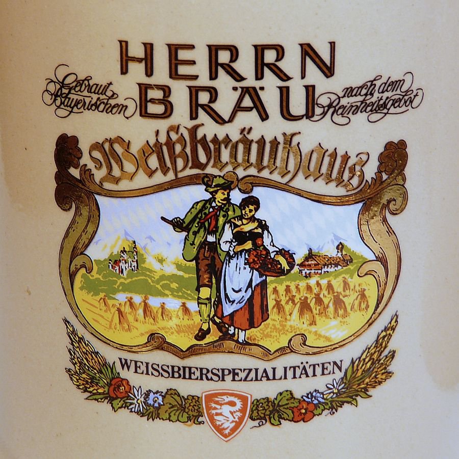 2 Herrnbrau Beer Steins Made in Germany