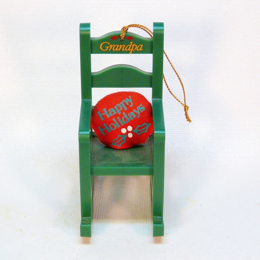 Grandpa rocking chair Christmas ornament